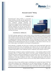 RAM Mixing Technology - Resodyn Acoustic Mixers