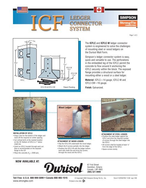 Ledger Connector - Durisol Building Systems Inc.