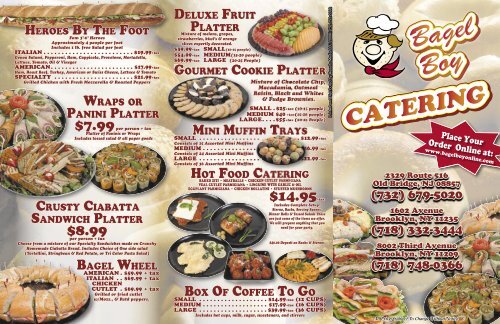 Catering Menu - Bagel Boy