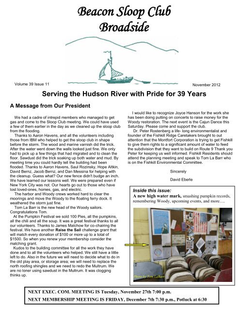 Beacon Sloop Club Broadside