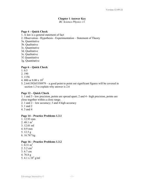 21092012 BC Science Physics 11 Chp 1 Answer