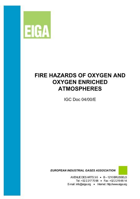 fire hazards of oxygen and oxygen enriched atmospheres