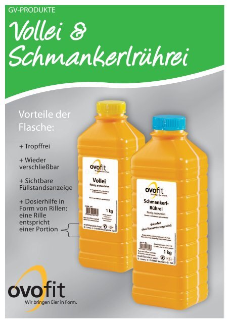 Produktblatt als PDF - Ovofit Eiprodukte