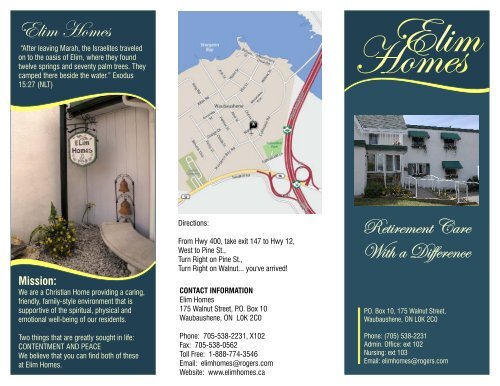 Elim Homes Brochure