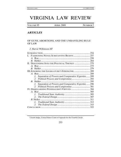 VIRGINIA LAW REVIEW