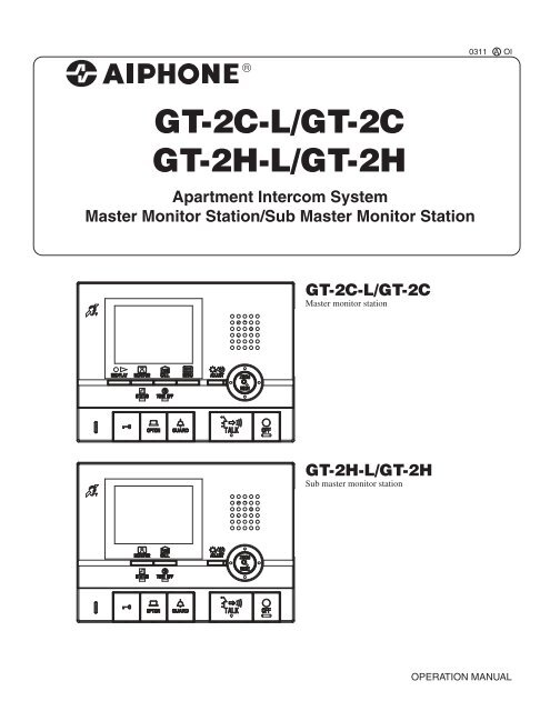 GT-2C Operation Manual - Aiphone