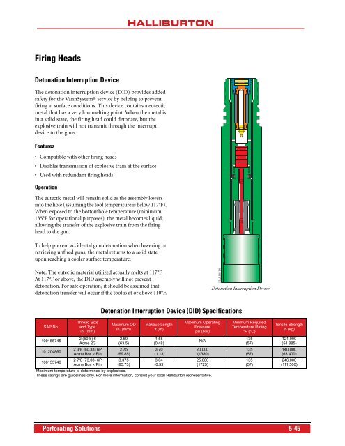 Firing Heads Detonation I