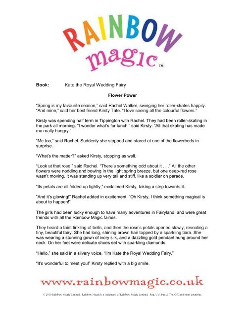 Book: Kate the Royal Wedding Fairy - Rainbow Magic