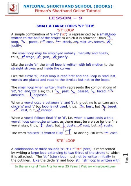 lesson-9 - National Shorthand School Books