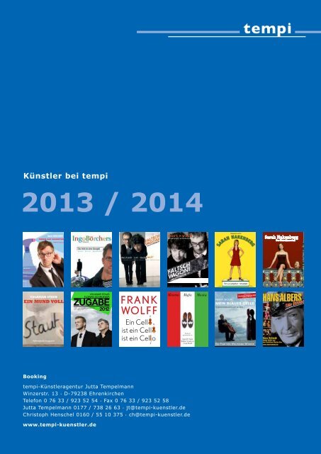 Frank WolFF - Künstleragentur Jutta Tempelmann