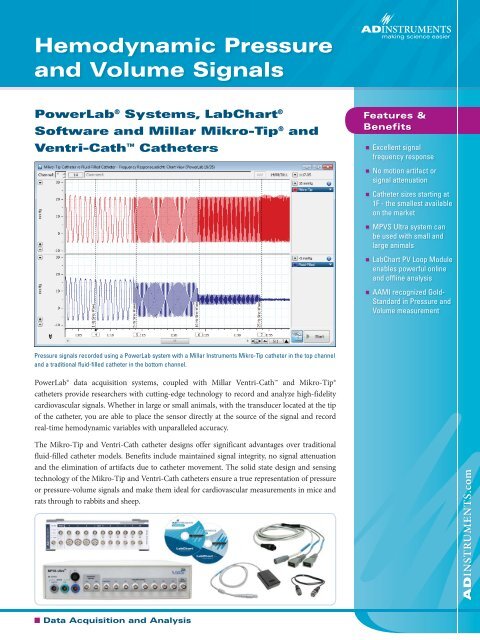 Hemodynamic Pressure and Volume Signals - ADInstruments