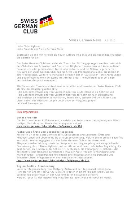 Deutscher Club Schweiz - Swiss German Club