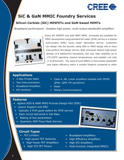 SiC & GaN MMIC Foundry Services - Gigacomp