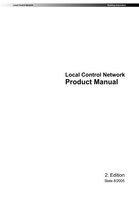 Local Control Network Product Manual - LCN America