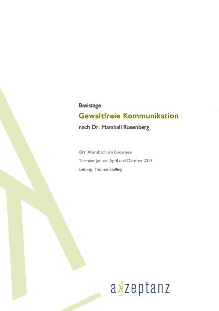 Gewaltfreie Kommunikation - Thomas Stelling