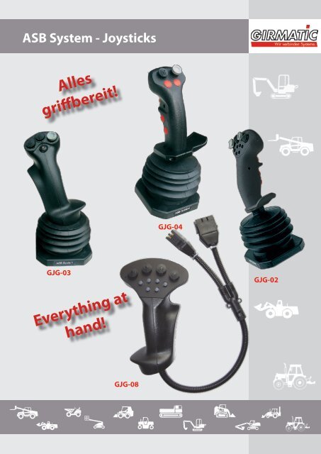 ASB System - Joysticks Alles griffbereit! - Girmatic AG