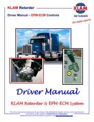 TECHNICAL SPECIFICATIONS MODEL - KLAM America Corporation