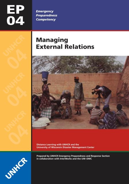 Managing External Relations - Disaster Management Center ...