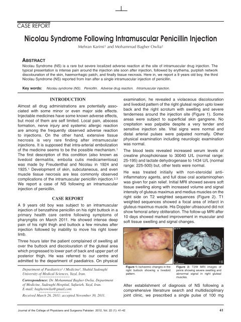 Nicolau Syndrome Following Intramuscular Penicillin Injection