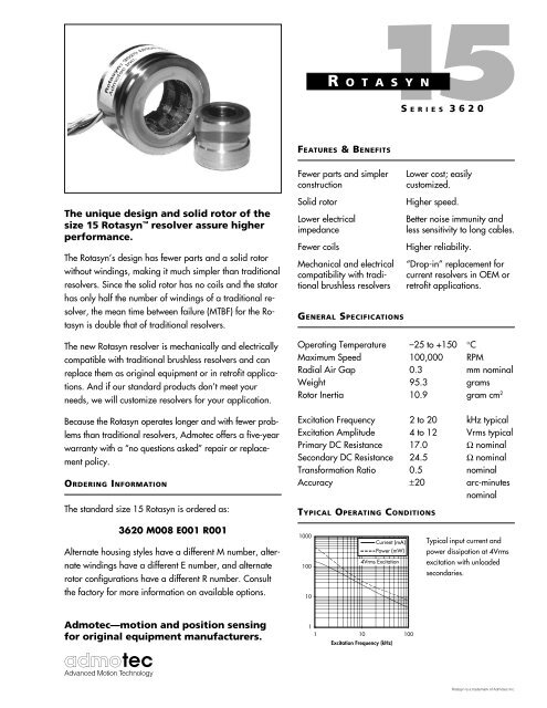 Series 3620 Data Sheet - Admotec