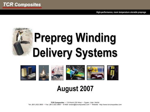 Prepreg Winding Delivery Systems - TCR Composites