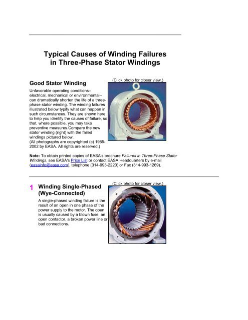 Typical Causes of Winding Failures in Three-Phase ... - Eemsco.com