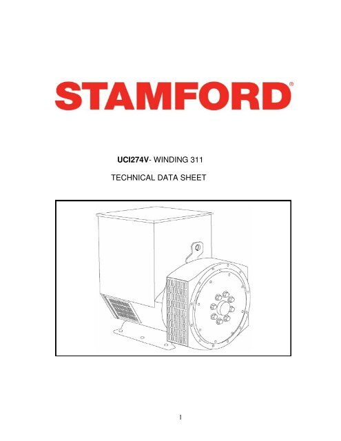 uci274v- winding 311 technical data sheet - Cummins Generator ...