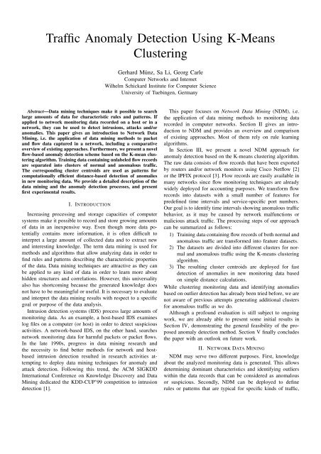 Traffic Anomaly Detection Using K-Means Clustering Traffic Anomaly Detection Using K-Means Clustering
