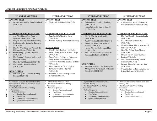 Grade 8 Language Arts