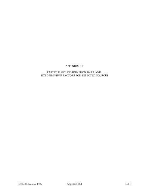 AP 42, Appendix B-1 - US Environmental Protection Agency