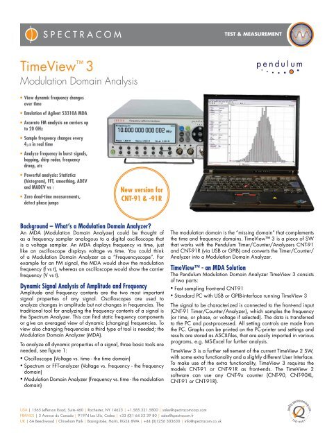 TimeView™ 3 Modulation Domain Analysis - Gigacomp