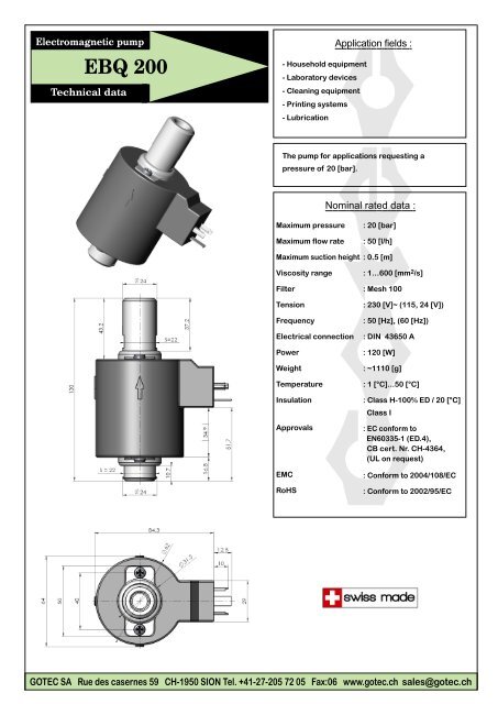 EBQ 200 - Gotec Pumps
