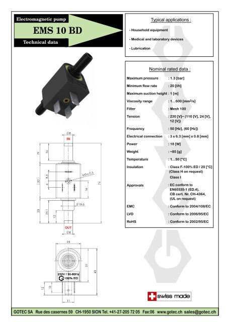 EMS 10 BD - Gotec Pumps