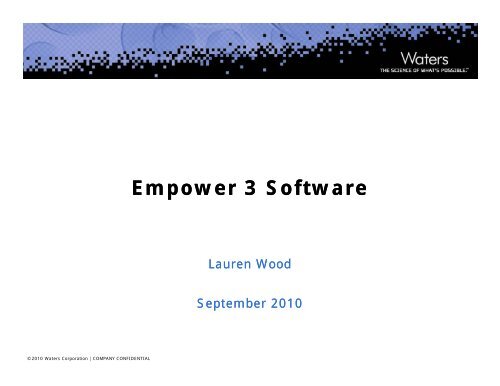 Empower 3 Software - Waters