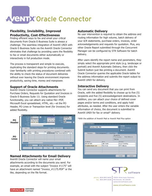AventX Oracle Connector - Biscom