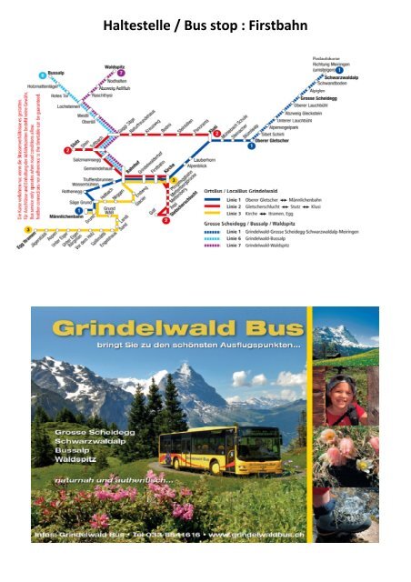 Haltestelle / Bus stop : Firstbahn - Grindelwald Bus