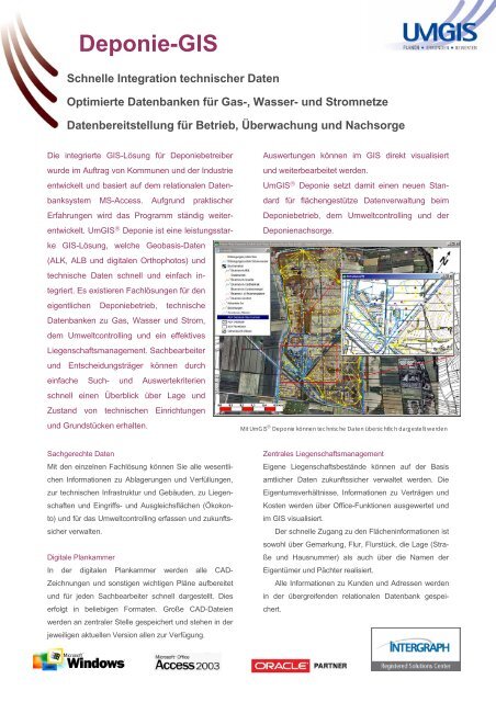 UmGIS Deponie-GIS - Intergraph