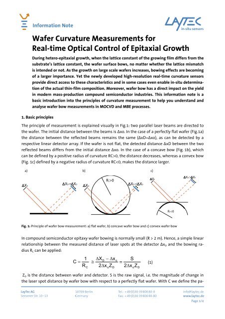 Wafer Curvature Measurements for Real-time Optical ... - Laytec