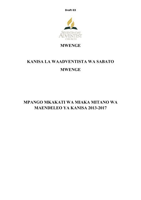 Mpango Mkakati - Mwenge SDA Church