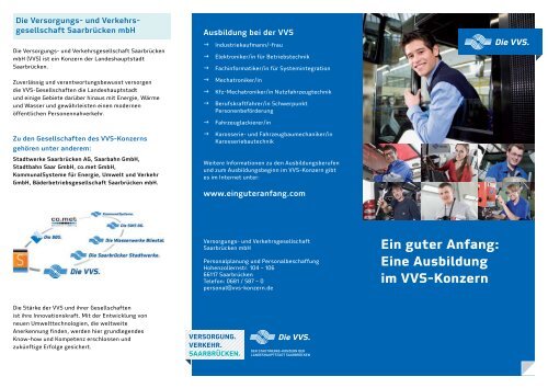 ein guter anfang: eine ausbildung im VVs-konzern - Versorgungs ...