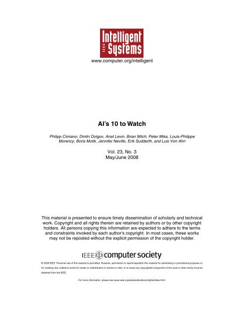 AI's 10 to Watch - Stanford AI Lab - Stanford University