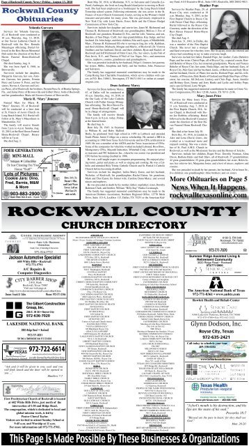 Pages 4 & 5 - Rockwall County News