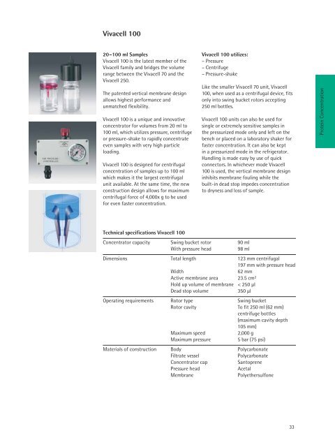 Vivacell 100 - Control-Biogen Inicio