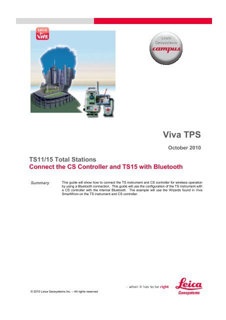 Connect TS15_TS11 and CS Controller via Bluetooth
