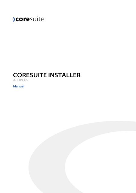 CORESUITE INSTALLER - Coresystems
