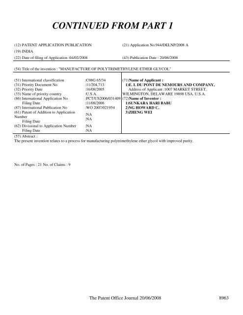 continued from part 1 - Controller General of Patents, Designs, and ...