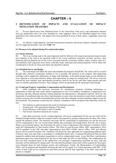IEE_Report_of_Raja_Rani-6 no._Budhabare, Dhankuta ... - RRRSDP