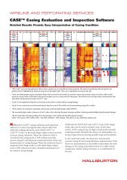 API Casing Chart - Halliburton