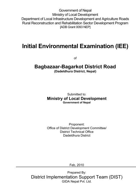Initial Environmental Examination IEE RRRSDP initial-environmental-examination-iee-rrrsdp