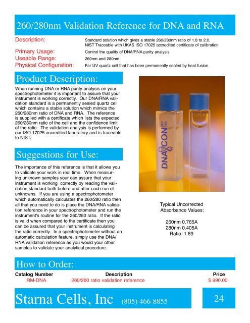 260/280nm Validation